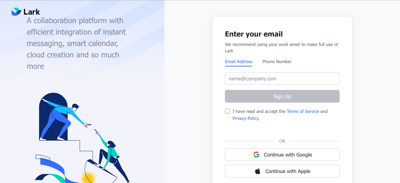 Tạo mới Tổ chức trên Lark